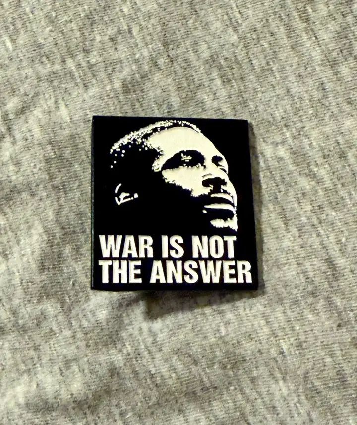 Marvin Gaye War Is Not The Answer Enamel Pin - Sweat Records