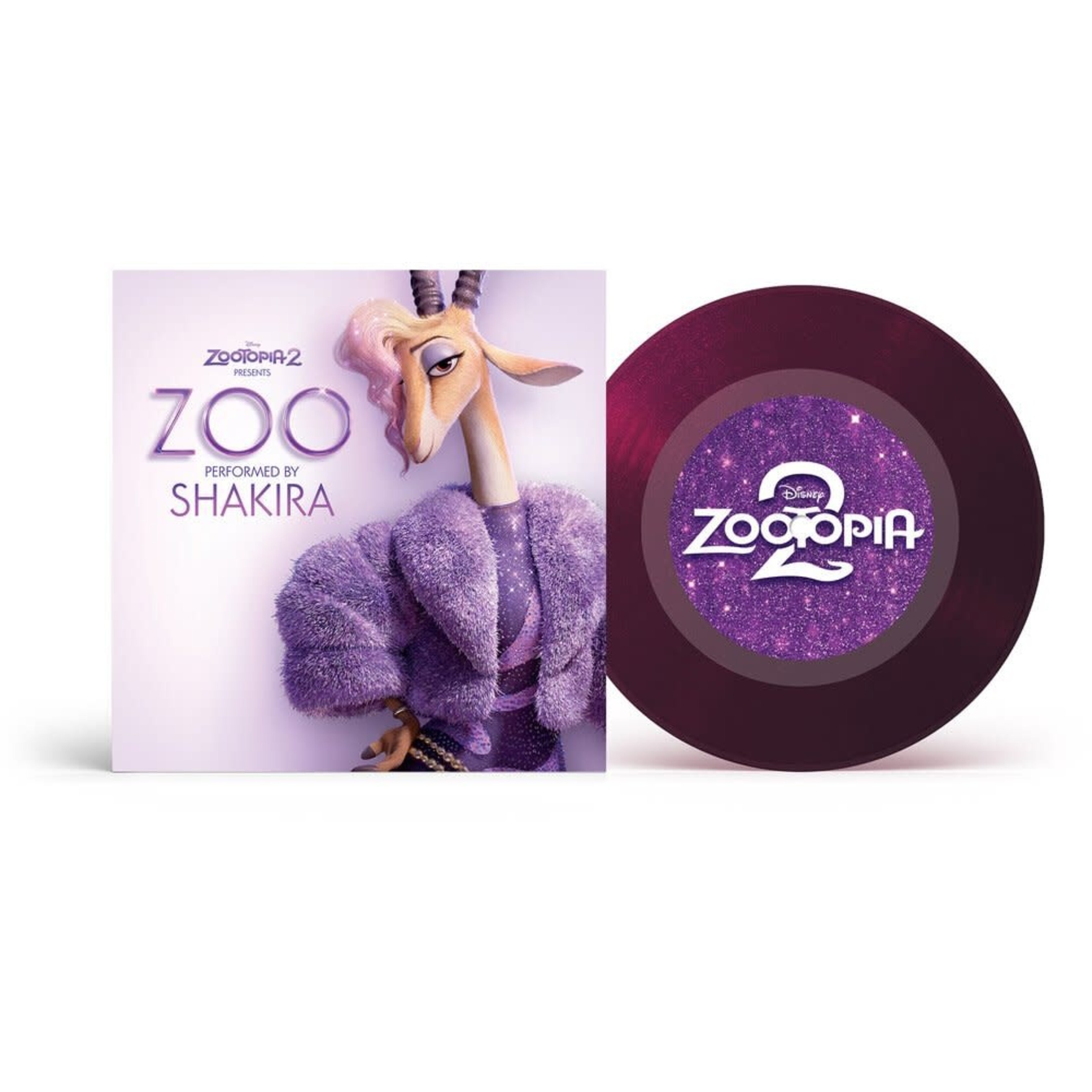 Shakira - Zoo (From Zootopia 2) (Translucent Purple Glitter) 7" - Sweat ...