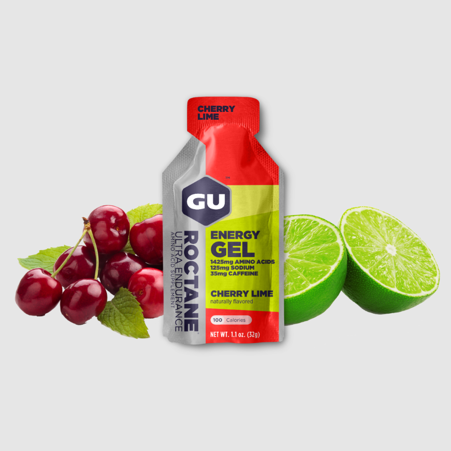 GU Roctane Case (24) - Cherry Lime - Running Works