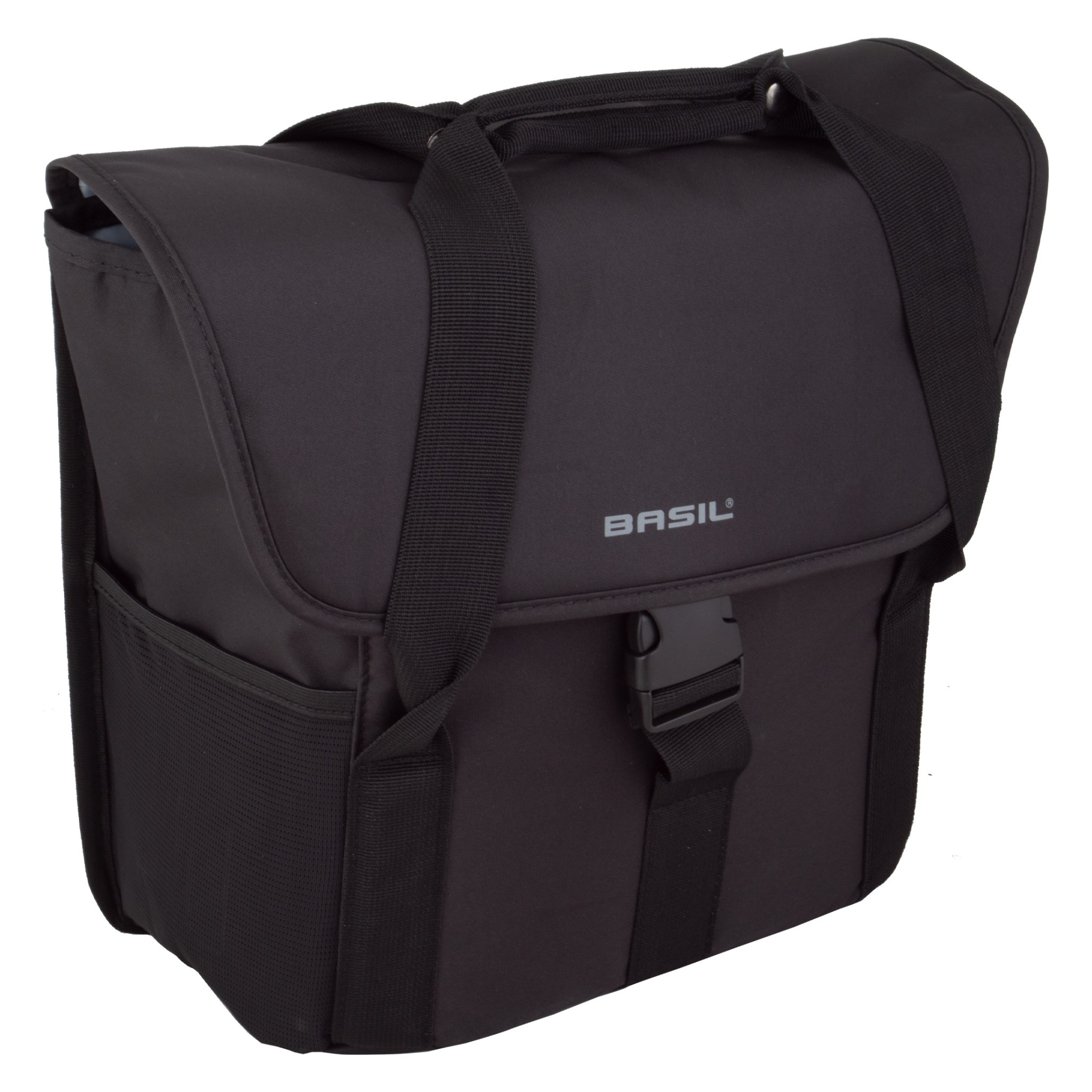 Basil Pannier Go Single Hook-on Bag Black - E-bikes and Cycles