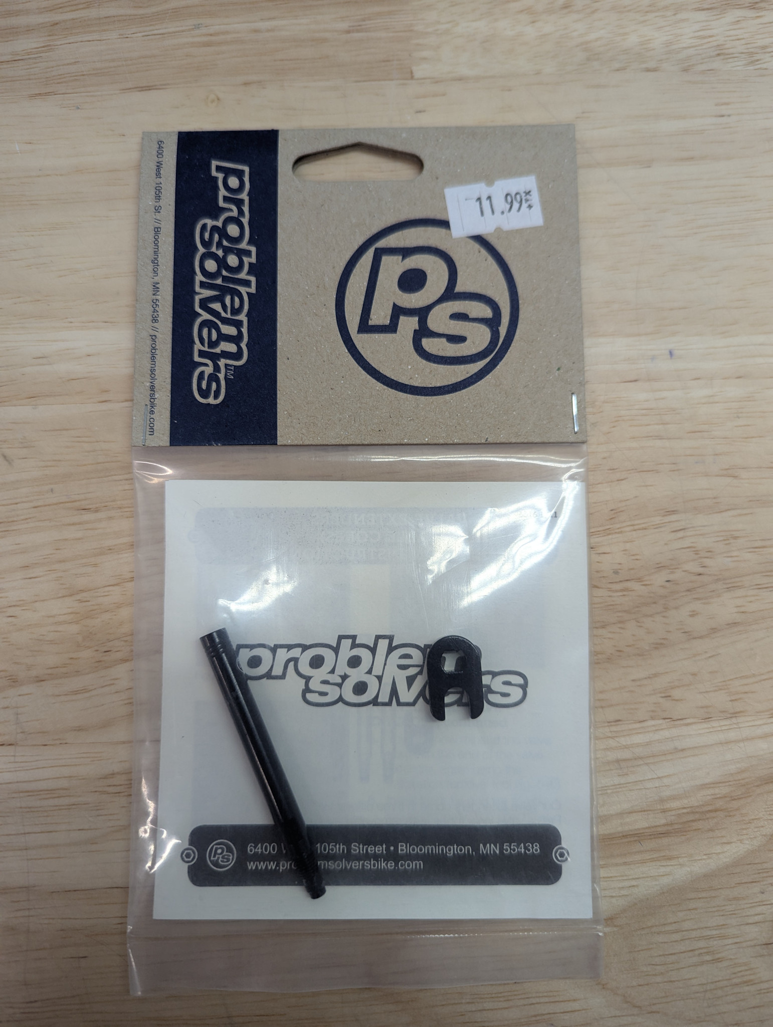 Problem Solvers Presta Valve Extender: Removable Core 50mm Black - Two Hoosiers Cyclery, LLC