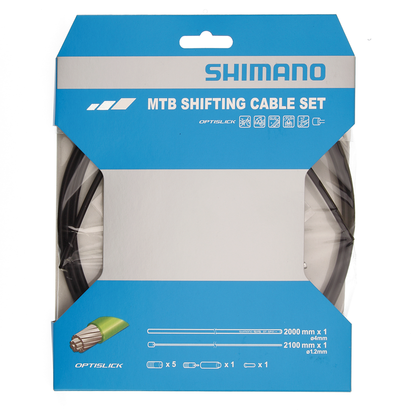 Shimano MTB OPTISLICK SHIFT CABLE SET FOR REAR DERAILLEUR BLACK - Two ...