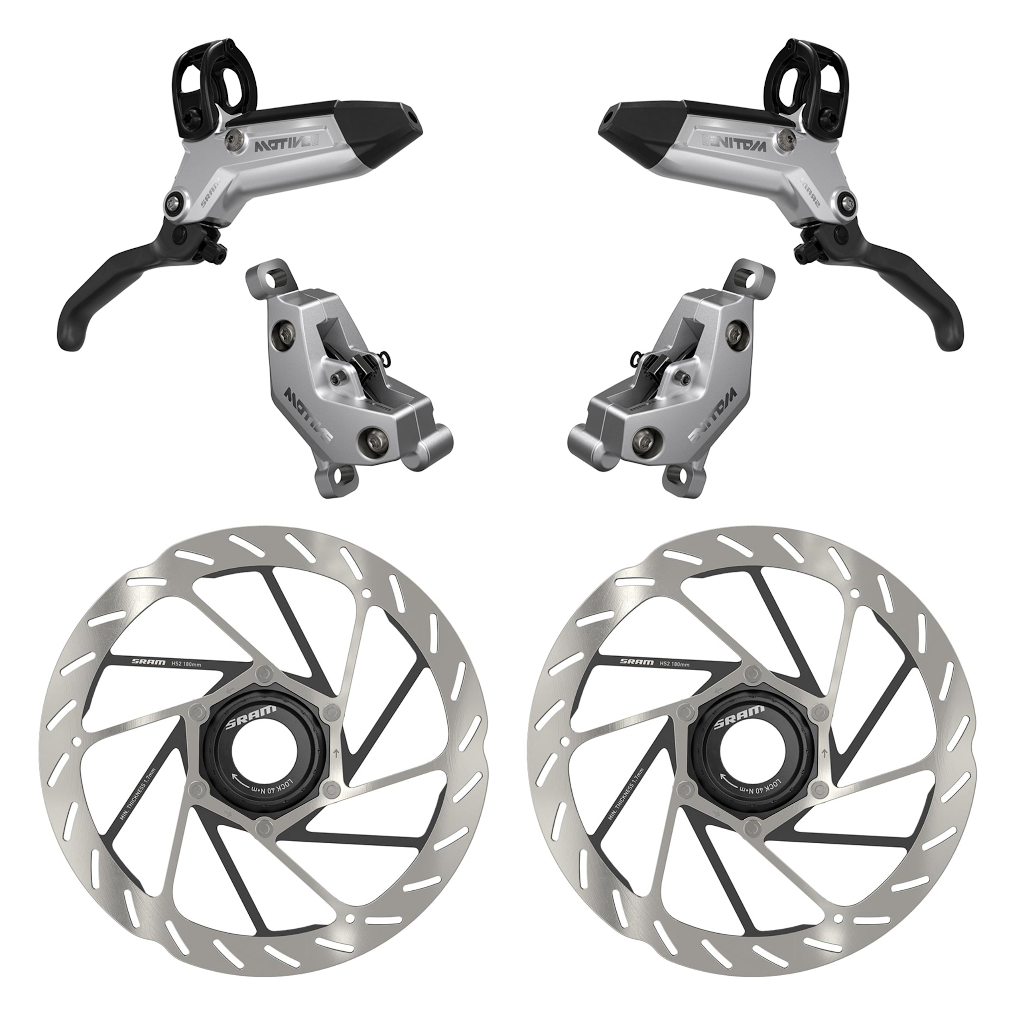SRAM Motive Ultimate Brake Set - Front & Rear, Bearing Carbon Lever ...