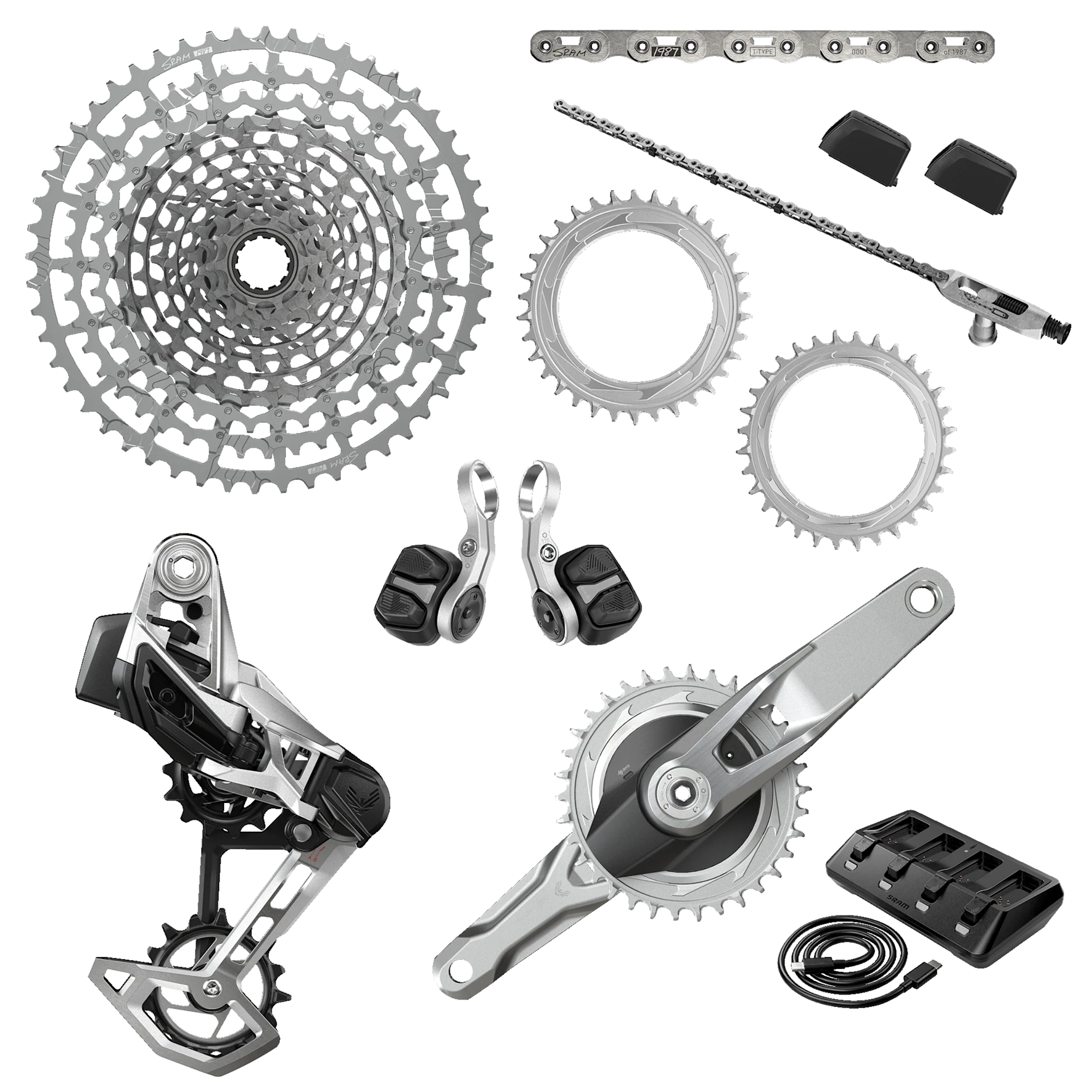 SRAM Eagle Transmission 1987 Collection Power Meter Kit, Limited Edition SRAM T-Type , 170mm ...