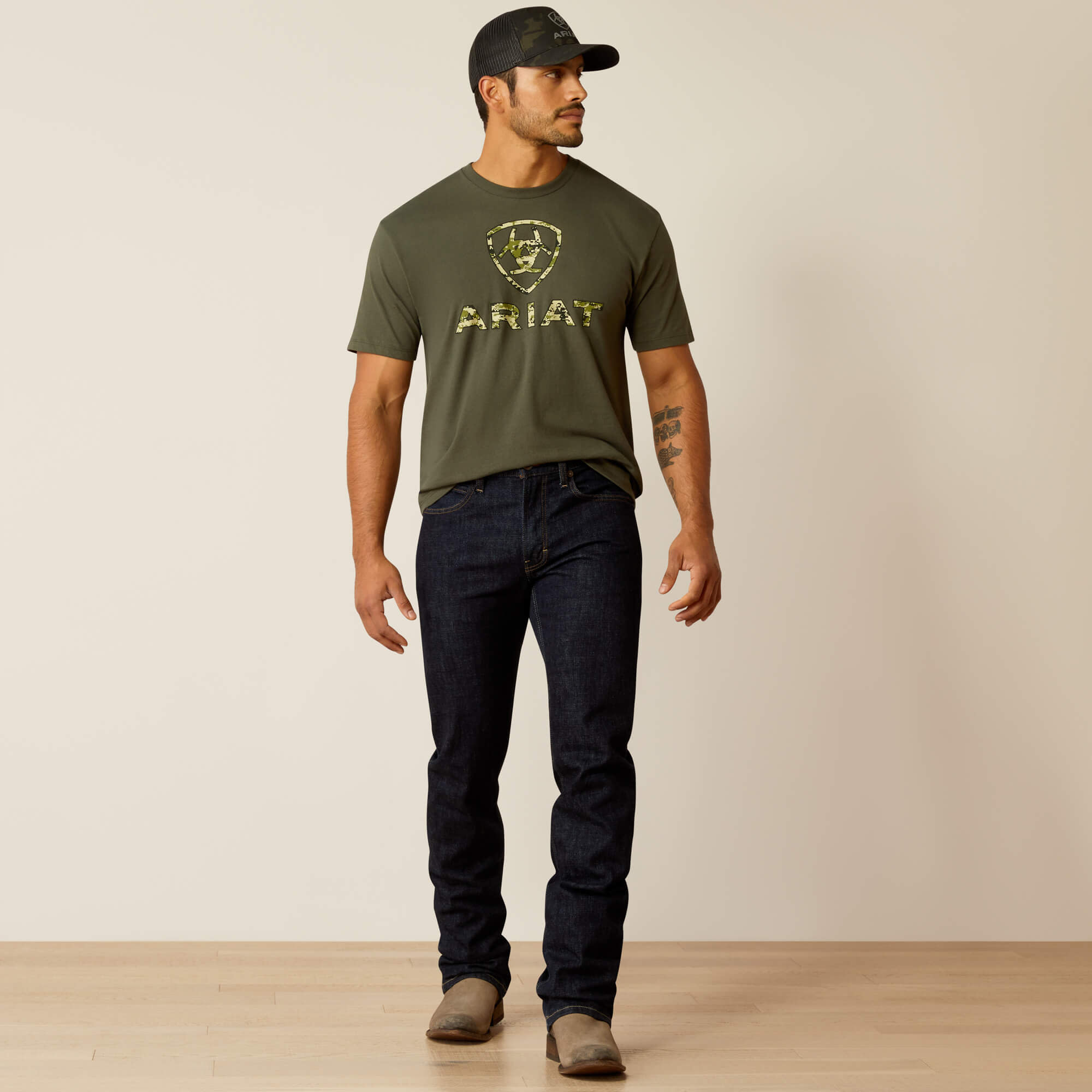 Ariat T-shirt Camo ariat green - D&R Boutique équestre inc