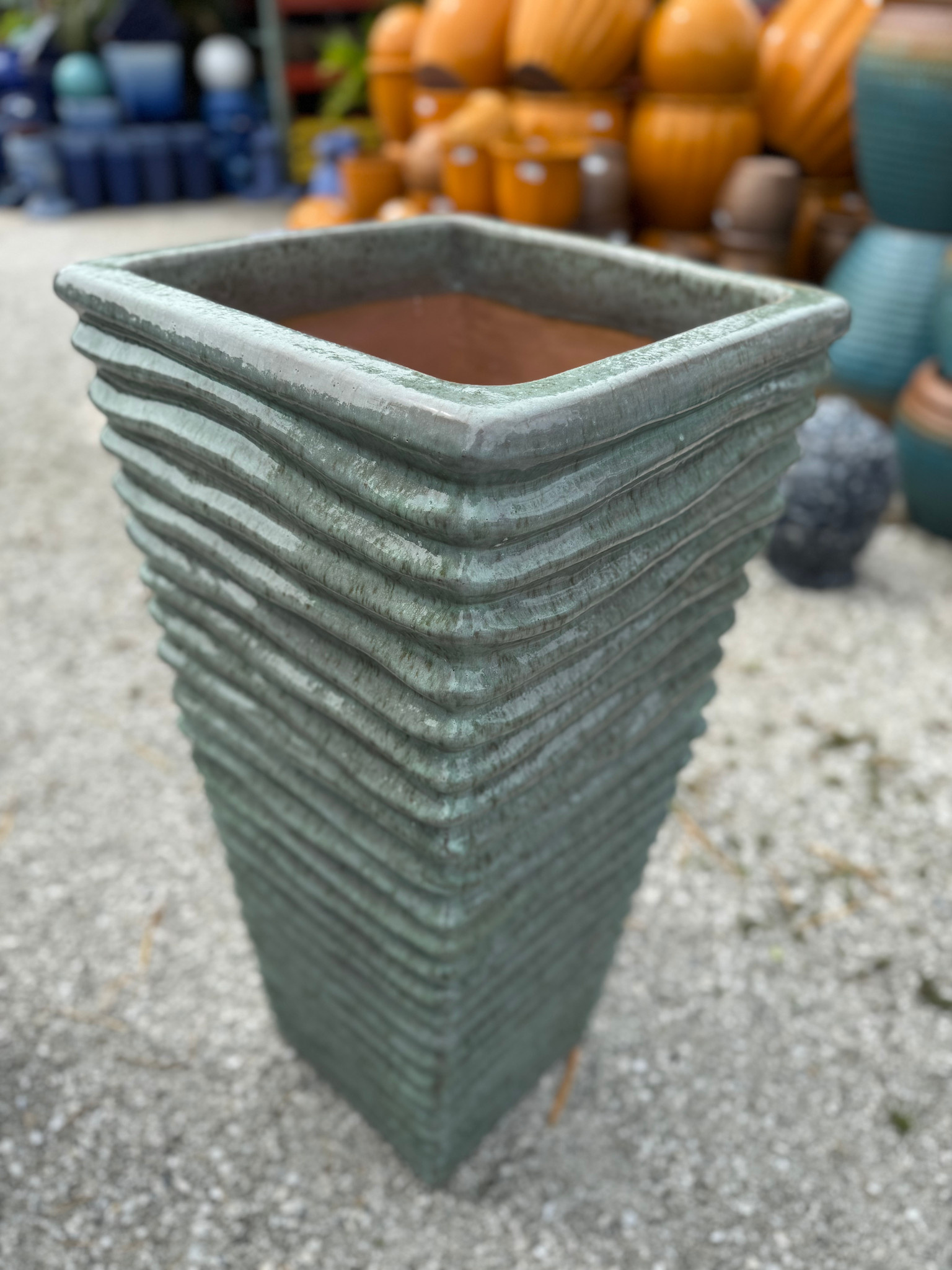 Premium Tall Ripple Slim Square Large GB - PotteryScapes