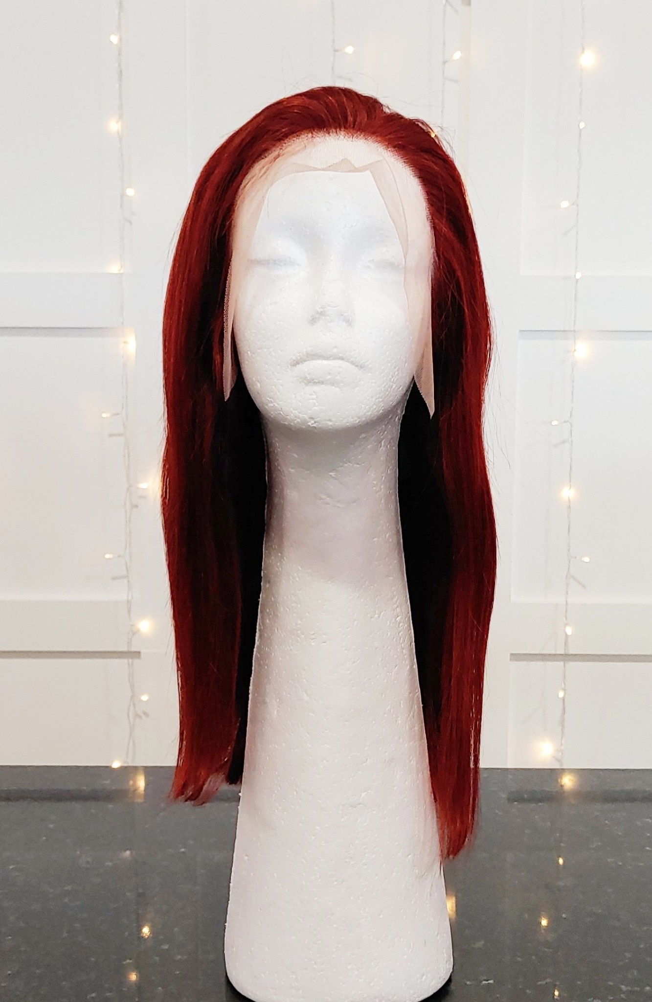 14" 13x4 Copper Red Human Hair Wig - Black Beauty & Supply