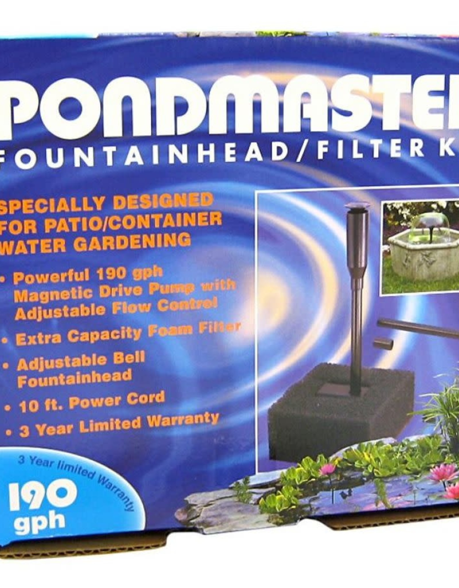 Small Pond Filters Pondmaster 190 GPH Pond Pump 10' Cord - Best ...