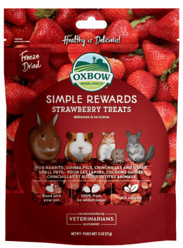 OXBOW SIMPLE REWARD STRAWBERRY TREATS .5OZ - Pickering Valley Feed ...