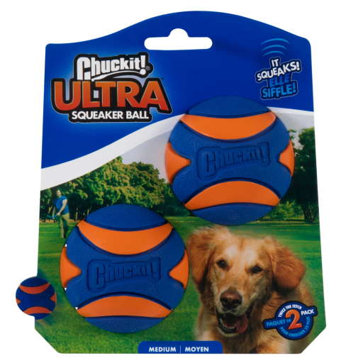 Petmate Chuckit! Ultra Squeaker Ball Medium 2 Pack - Pickering Valley ...