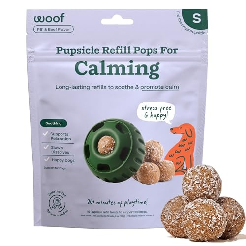 Woof Woof Pupsicle Refills - Calming Dog Treats - Small Pops - 6 oz ...