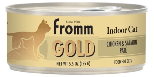 Fromm Fromm Gold Indoor Hairball Control Chicken & Salmon Pate Wet Cat ...