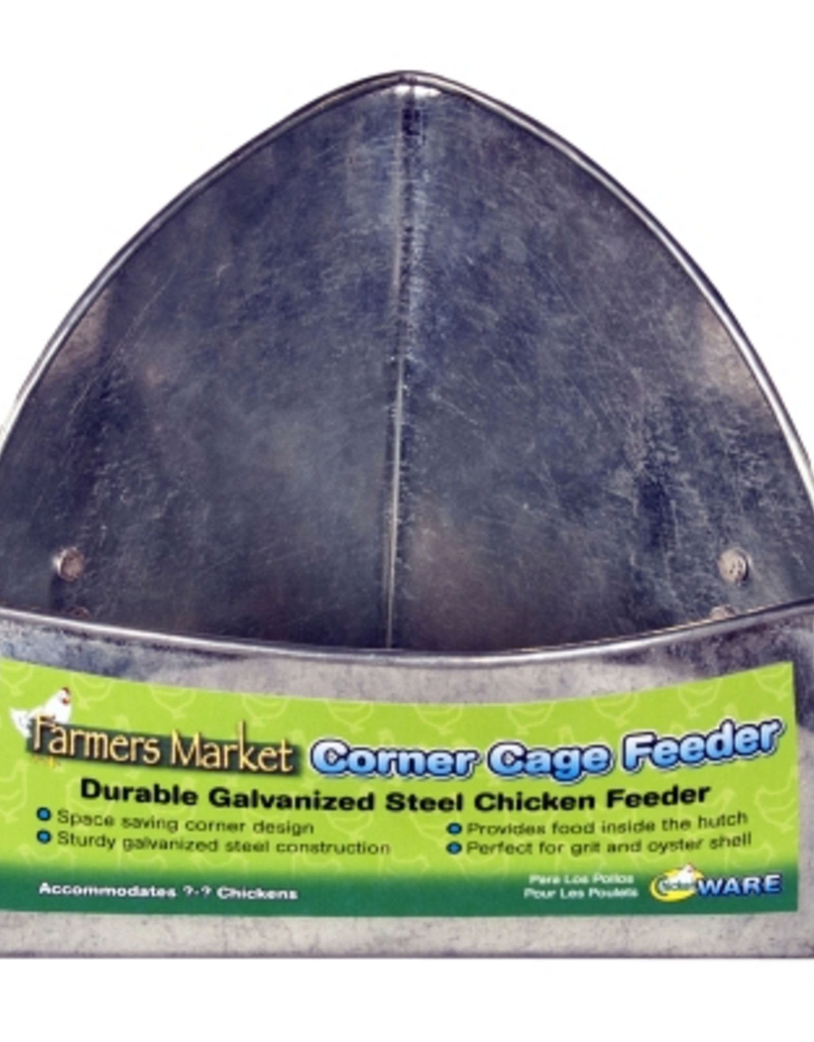 Ware Ware Chicken Corner Cage Feeder Silver - Pickering Valley Feed ...