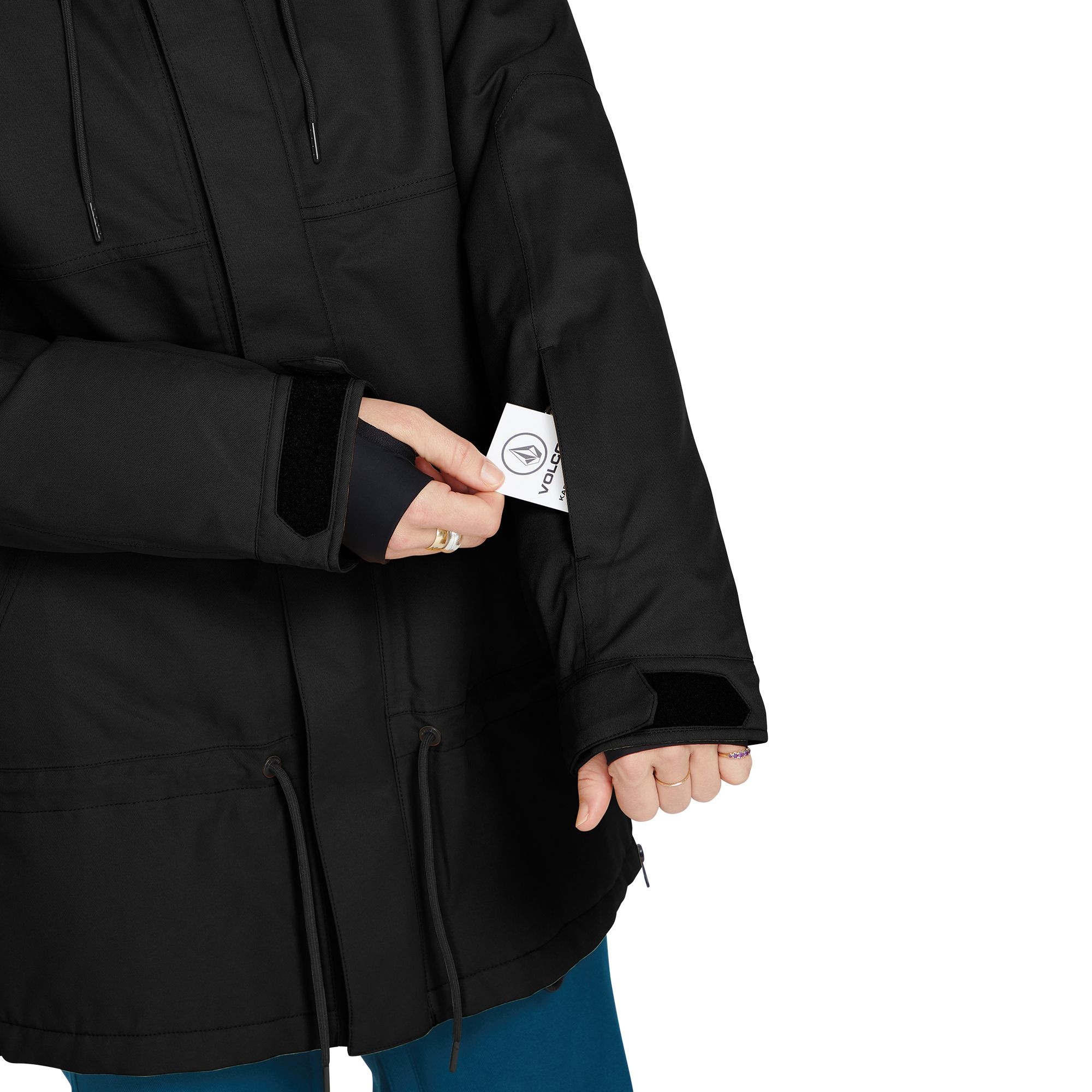 VOLCOM WOMENS PAXSON 2L TDS INF PARKA BLACK 2023 - ONE Boardshop