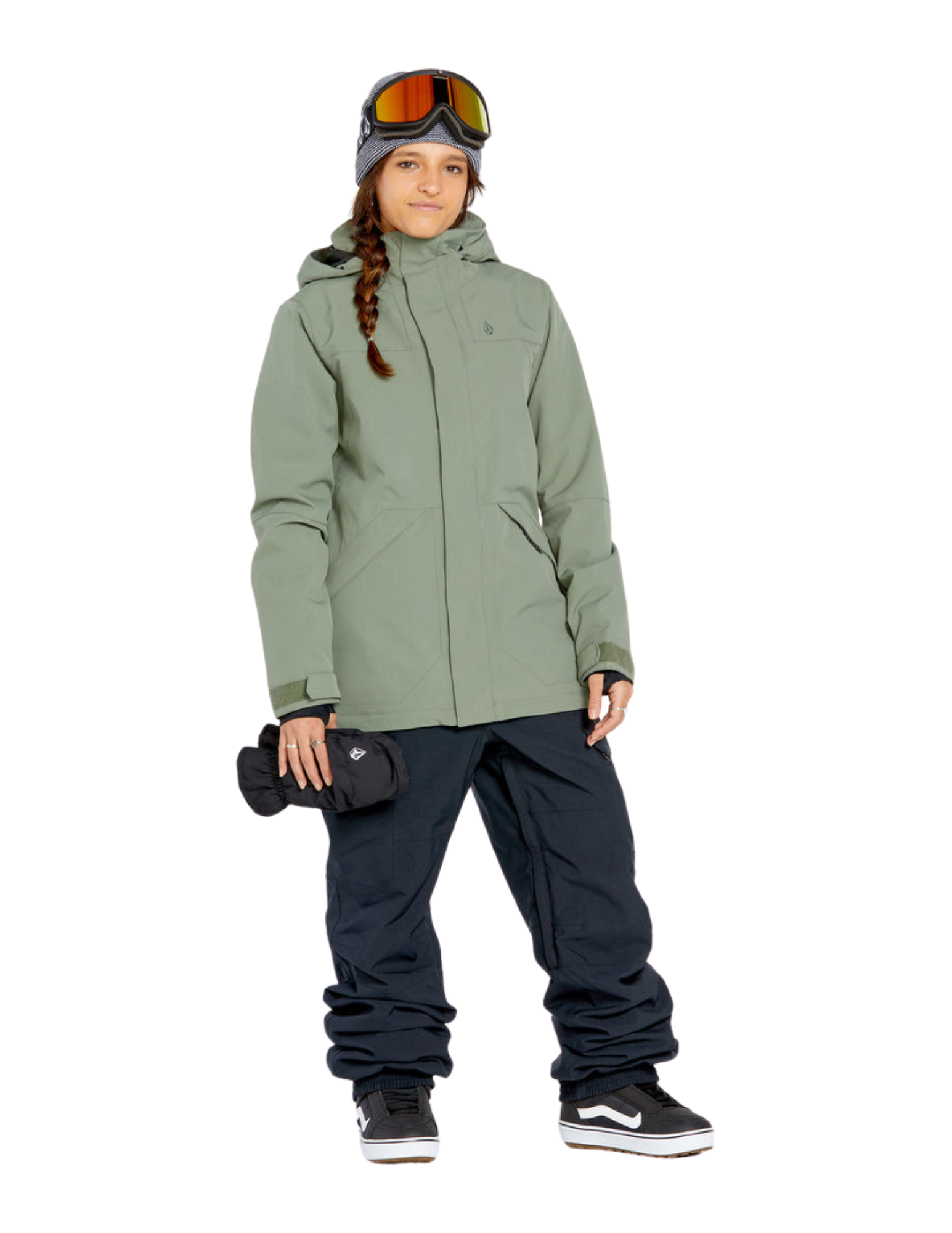 VOLCOM WOMENS SHELTER 3D STRETCH JACKET LICHEN GREEN 2025 - ONE Boardshop