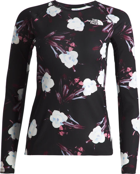THE NORTH FACE WOMENS FD PRO 160 CREW BLACK WINTER FLOWERS PRINT 2025 ...
