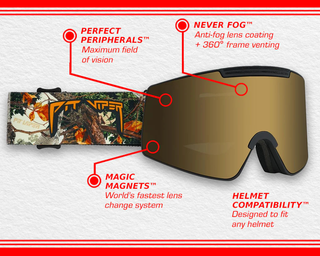 PIT VIPER PROFORM GOGGLE THE SNOW MACHINE / RED 2025 - ONE Boardshop