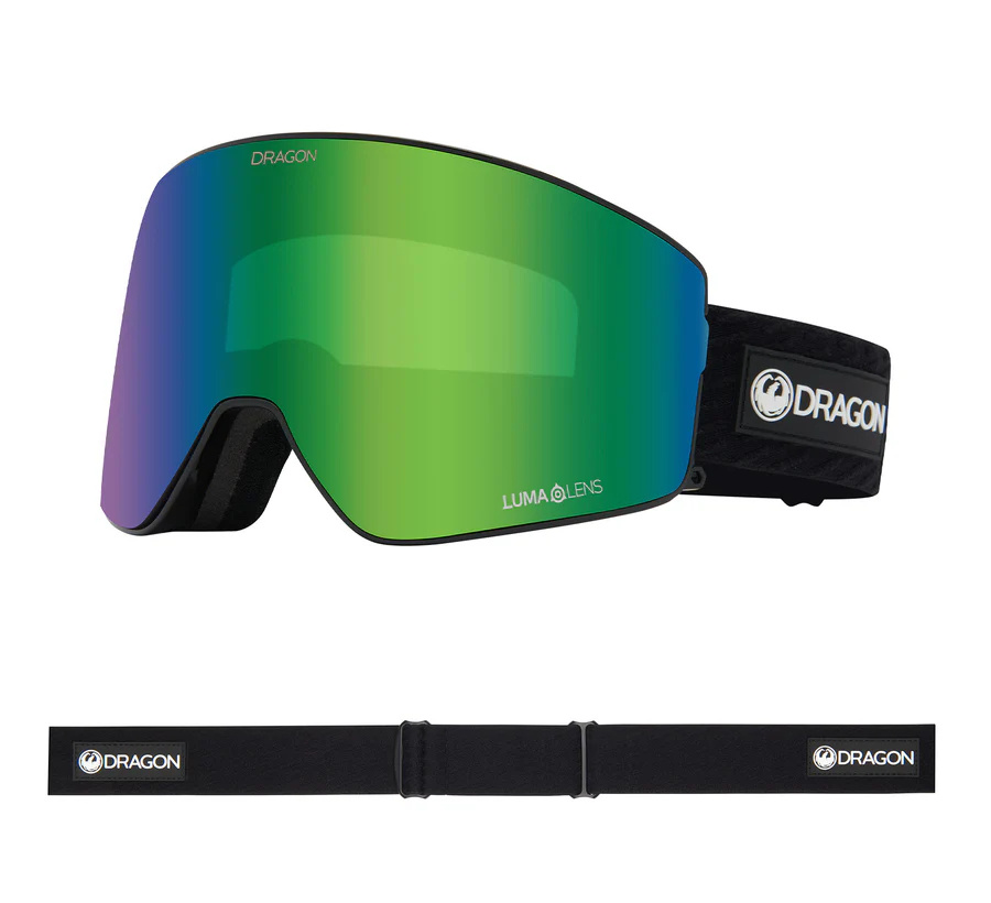 DRAGON PXV2 GOGGLE ICON GREEN w/ LUMALENS GREEN ION + LUMALENS AMBER 2 - ONE Boardshop
