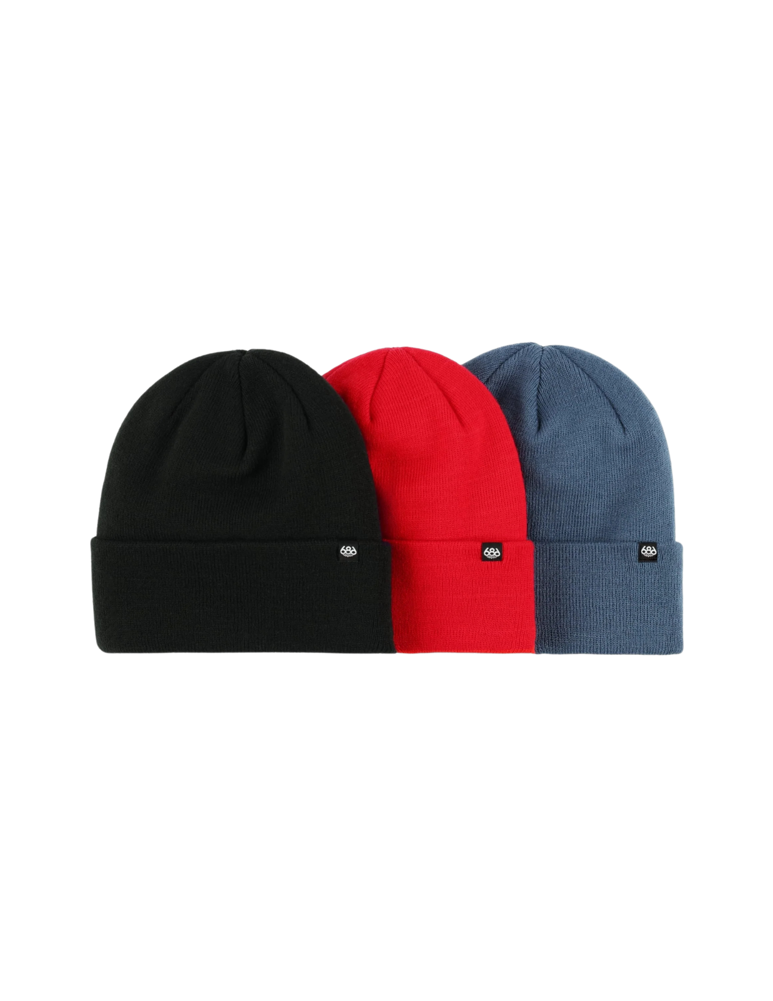 686 STANDARD ROLL UP BEANIE 3 PACK BRIGHT POP 2025 - ONE Boardshop