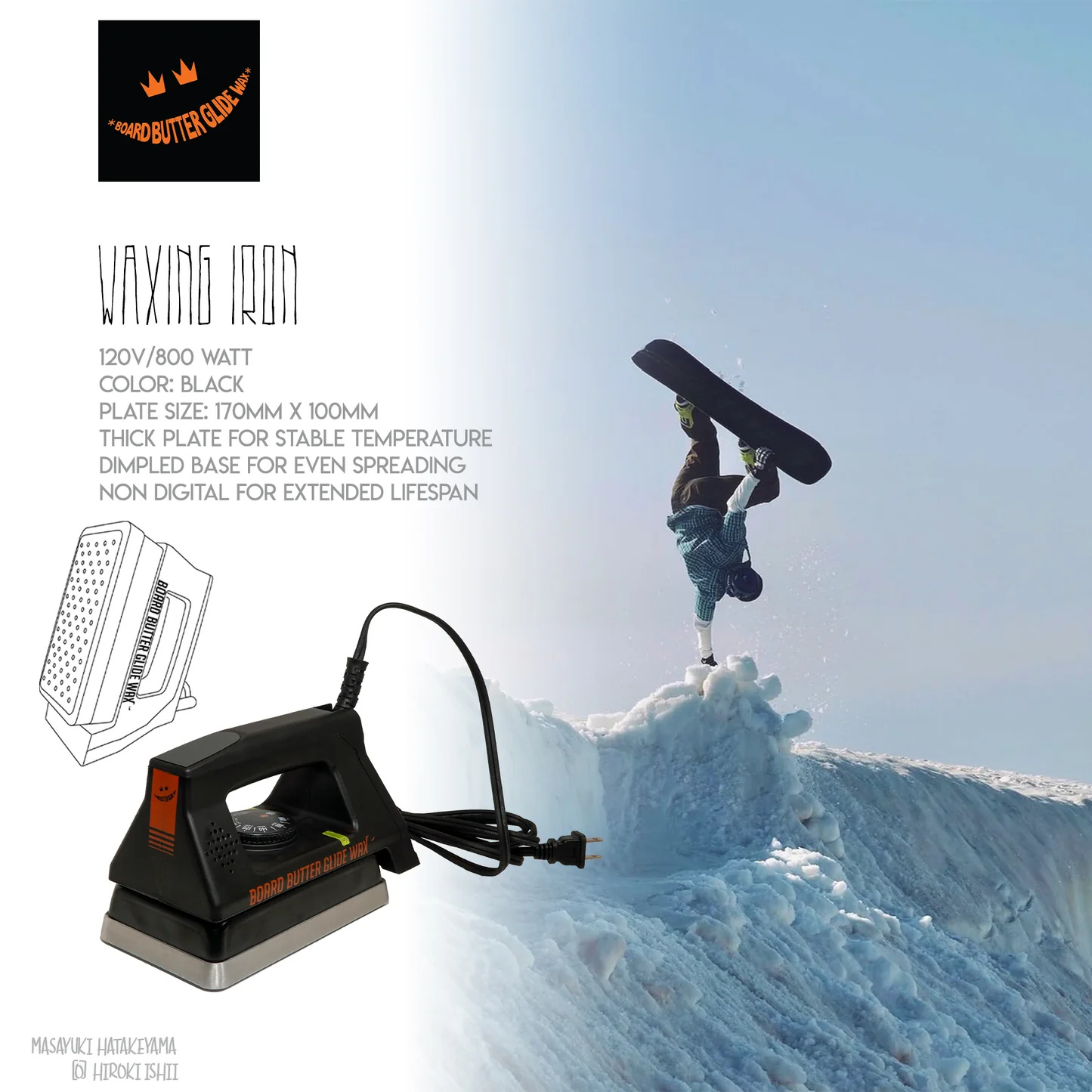 BOARD BUTTER WAXING IRON 120v 800w 2025 - ONE Boardshop