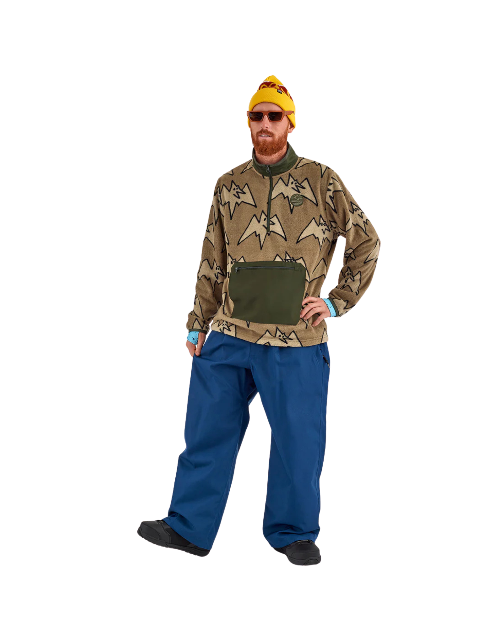 AIRBLASTER FLEECE HALF ZIP TAN BIG TERRY 2025 - ONE Boardshop