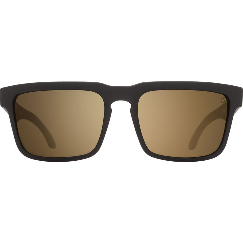SPY HELM LOW BRIDGE FIT SOFT MATTE BLACK SUNGLASSES w/ HAPPY BRONZE GO ...