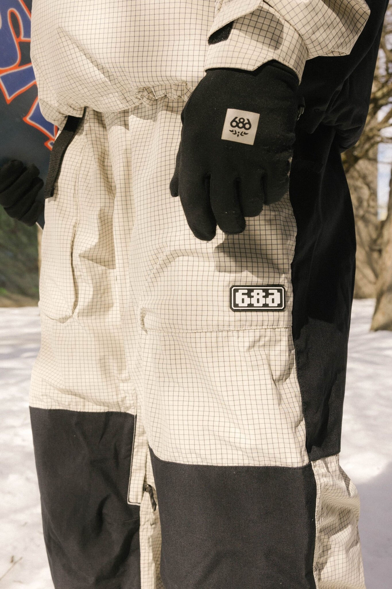 686 MENS 2.5L GHOST SNOW PANT LIMESTONE GRID 2026 - ONE Boardshop