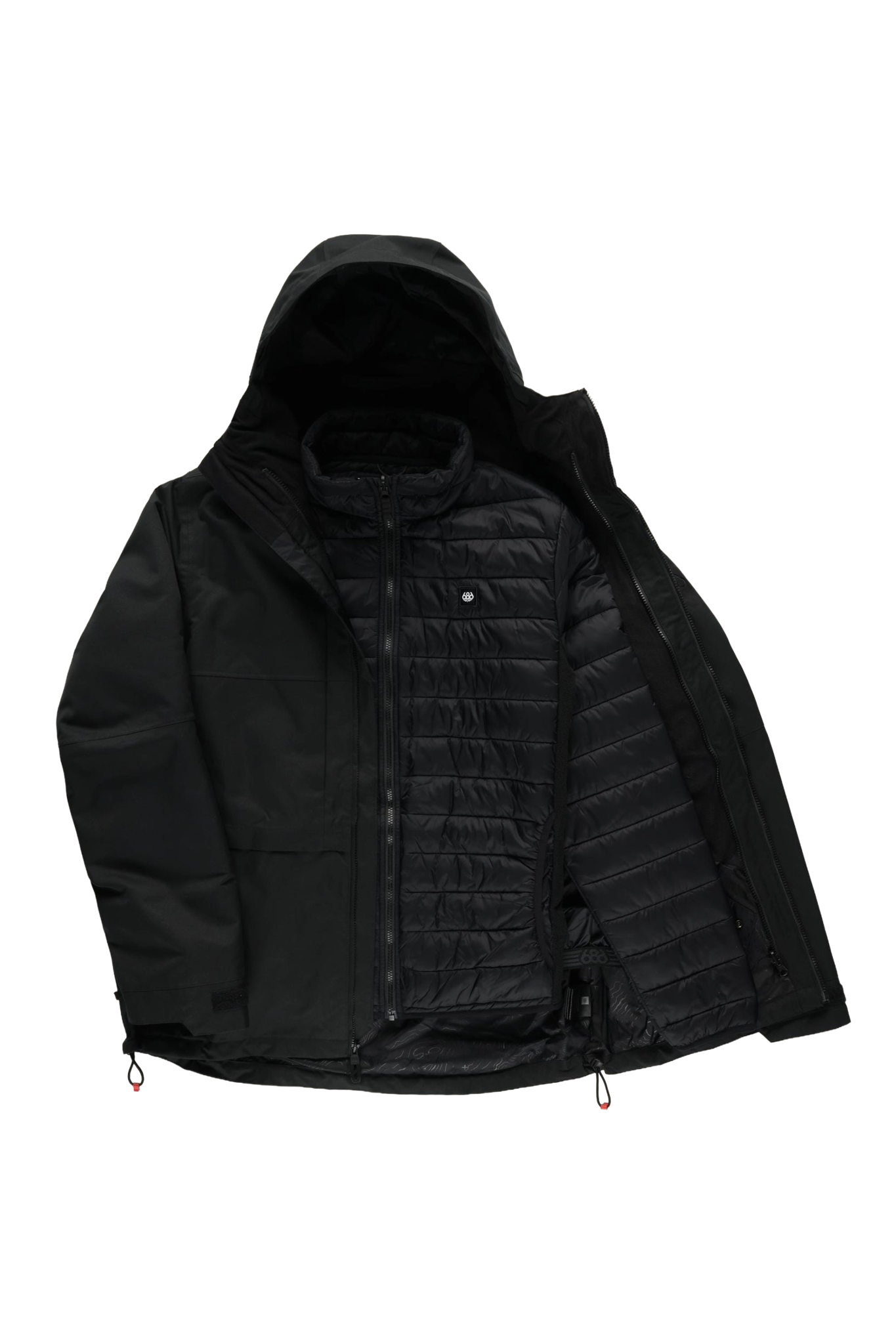 686 SMARTY 3-IN-1 FORM JACKET BLACK 2026 - ONE Boardshop