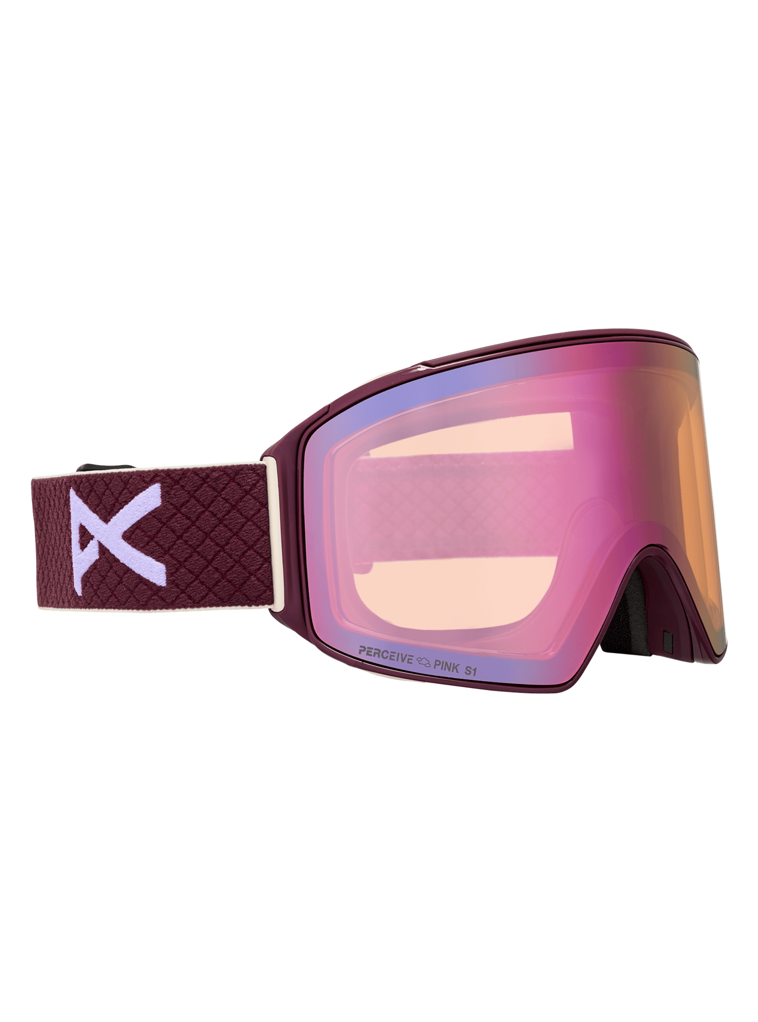 ANON M4 CYLINDRICAL GOGGLE DEEP CHERRY w/ CLOUDY PINK + VARIABLE BLUE ...