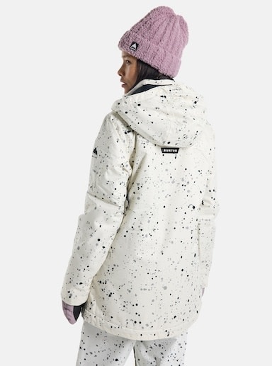 BURTON WMNS LELAH 2L JACKET STOUT WHITE SPATTER 2023 - ONE Boardshop