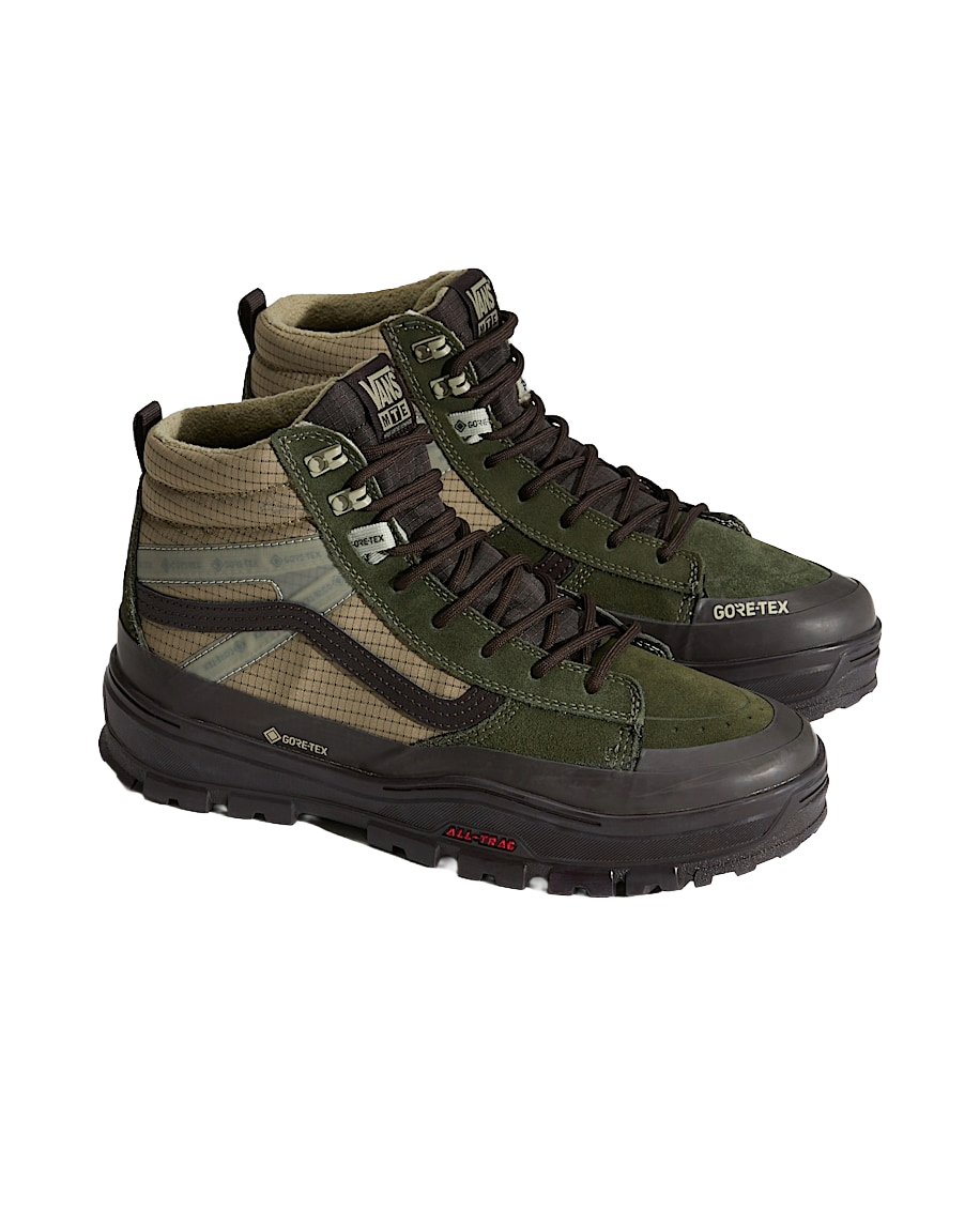 VANS MENS SK8-HI GORE-TEX INSULATED SHOES (F87) DARK GREEN/ BROWN - ONE ...