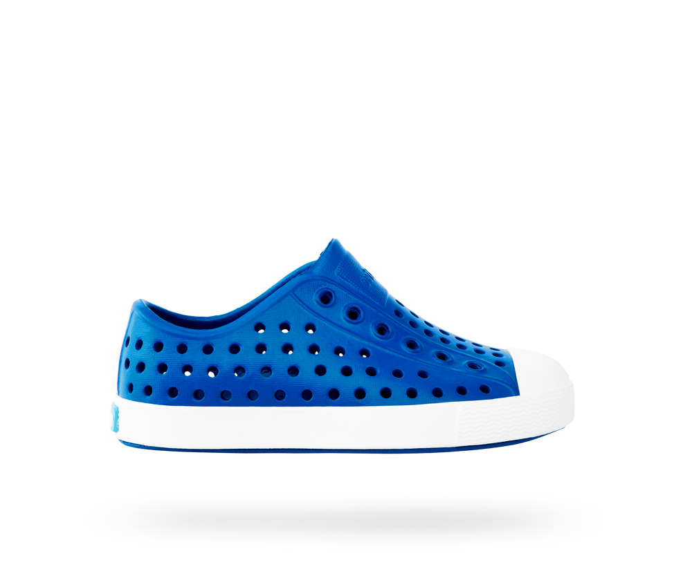 NATIVE JEFFERSON JUNIOR SHOE VICTORIA BLUE/SHELL WHITE - ONE Boardshop