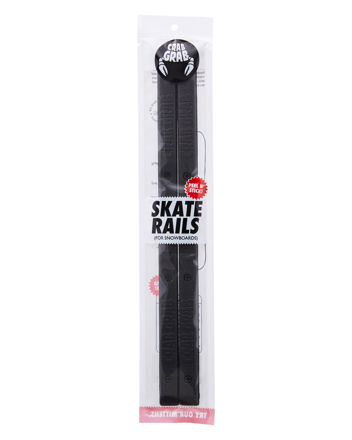 CRAB GRAB SKATE RAILS TRACTION BLACK 2024 - ONE Boardshop