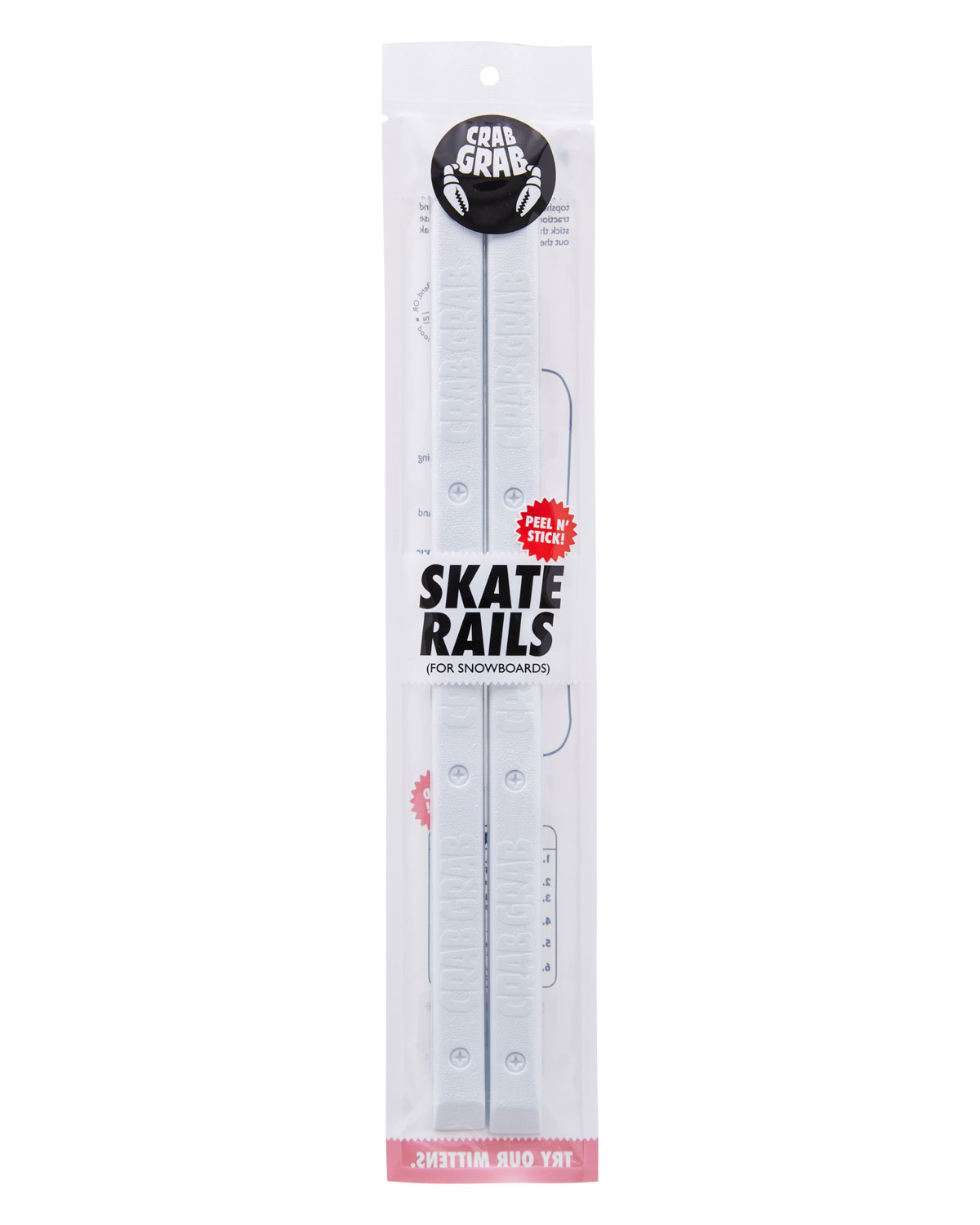 CRAB GRAB SKATE RAILS TRACTION WHITE 2024 - ONE Boardshop