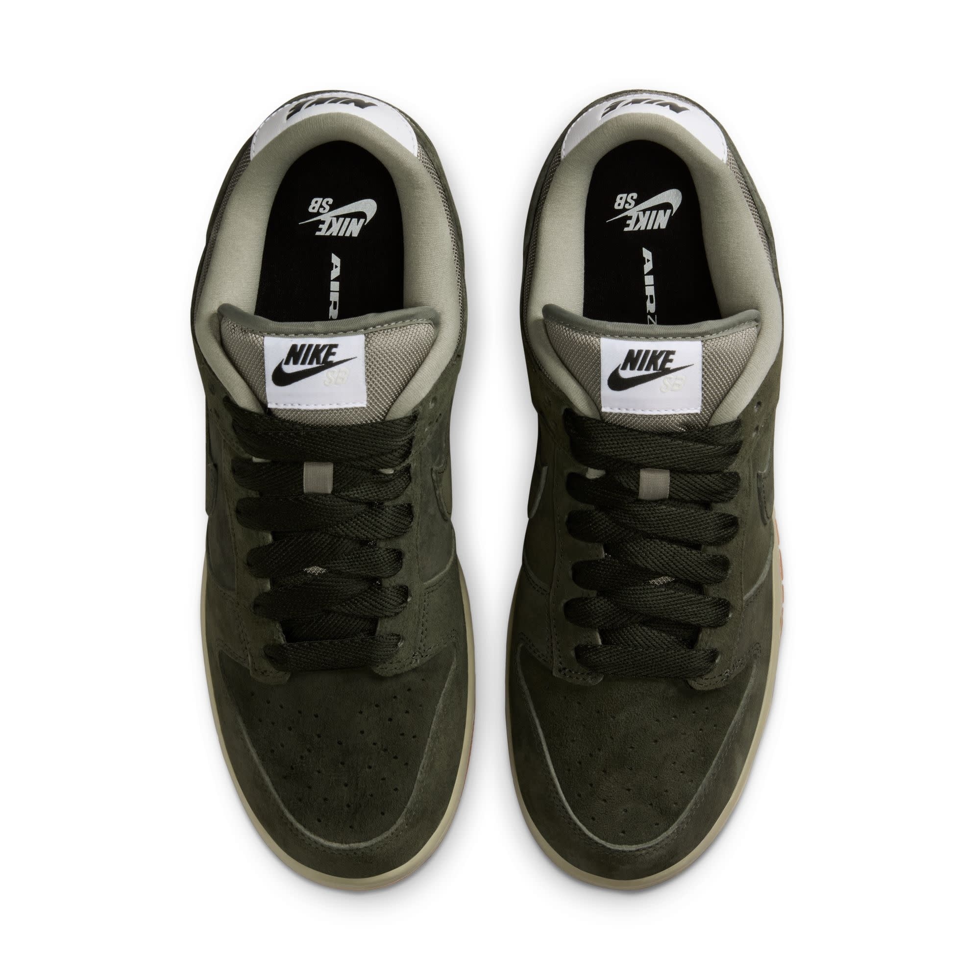 NIKE SB MENS DUNK LOW PRO B SHOES (301) SEQUOIA/SEQUOIA-LIGHT ARMY-WHI ...