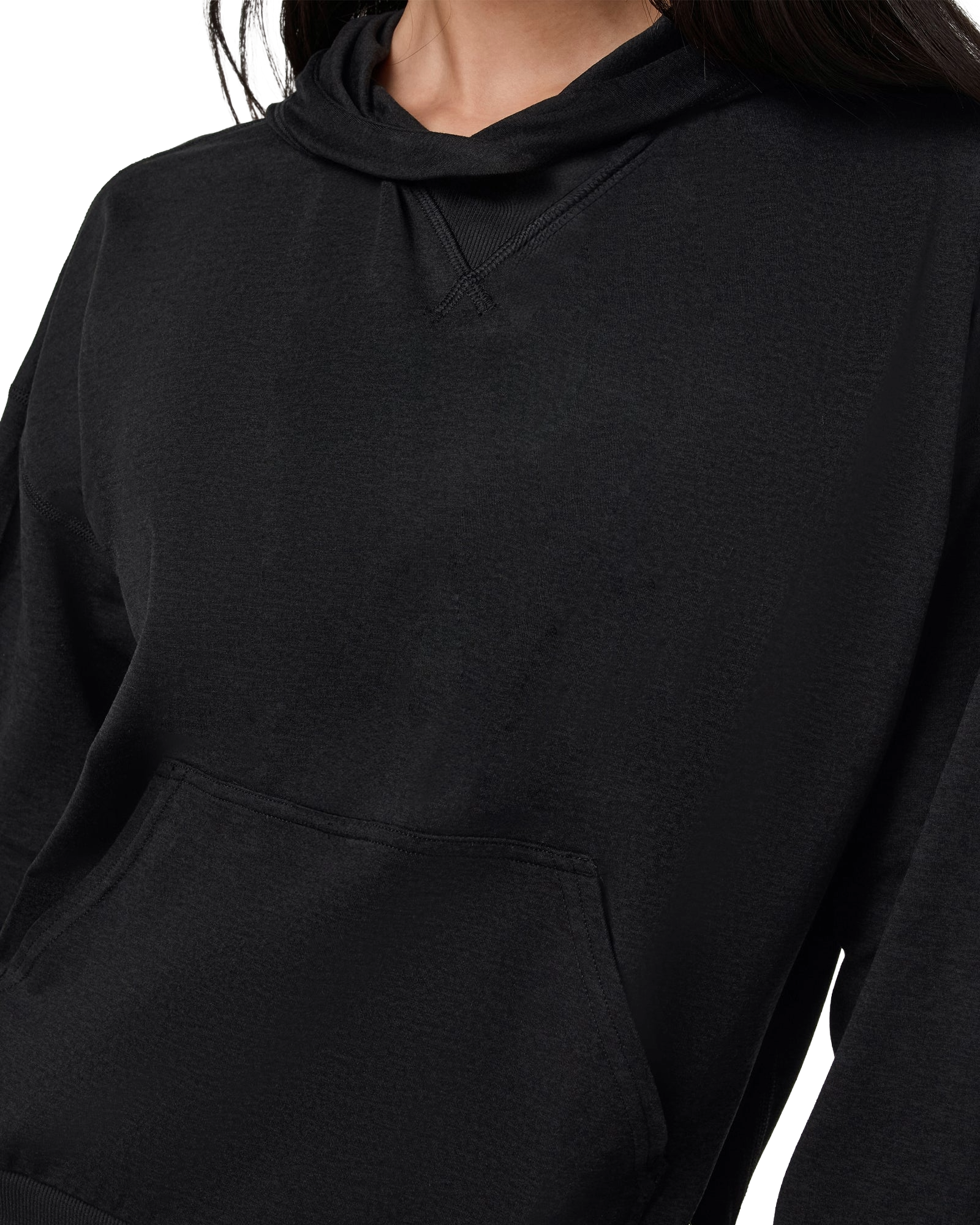 VUORI WOMENS HALO MODERN PO HOODIE HEATHER BLACK - ONE Boardshop