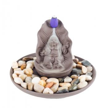 Backflow Reverse Flow Incense Cone Stick Burner - (Happy Buddha) on Ce ...