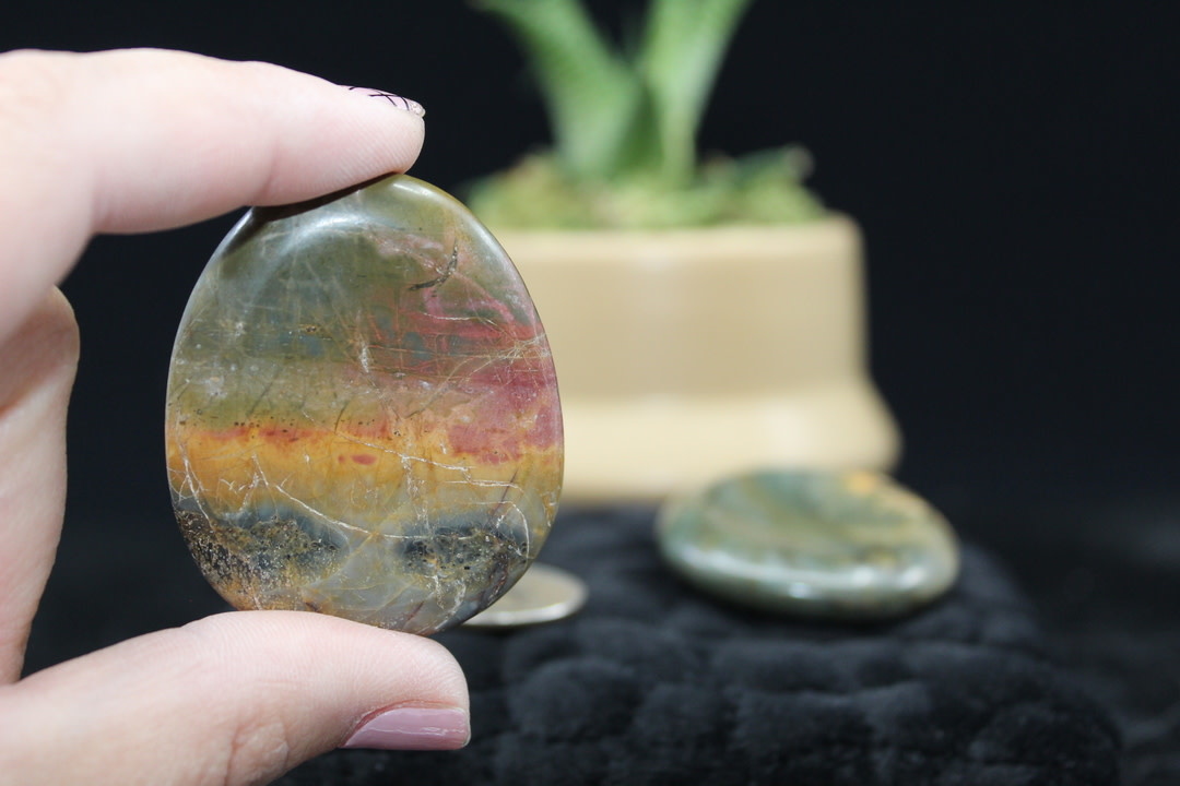 Cherry Creek Jasper Worry (Thumb Fidget Relaxation Pocket) Stones - La ...