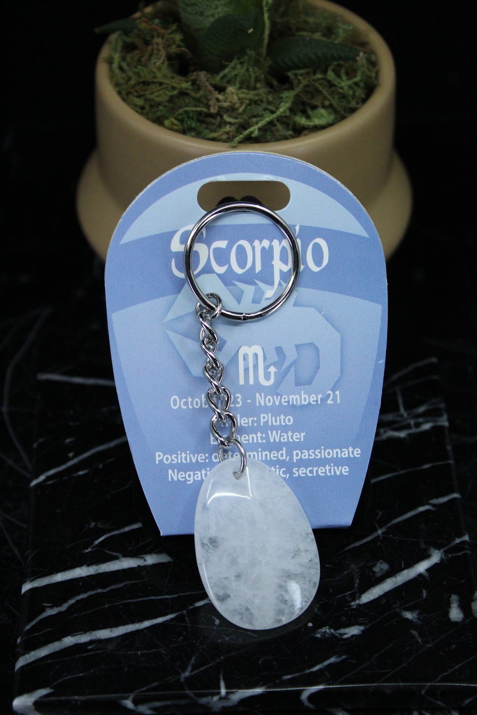 Scorpio - Clear Quartz Zodiac Keychains - Astrology Sign Zodiac ...