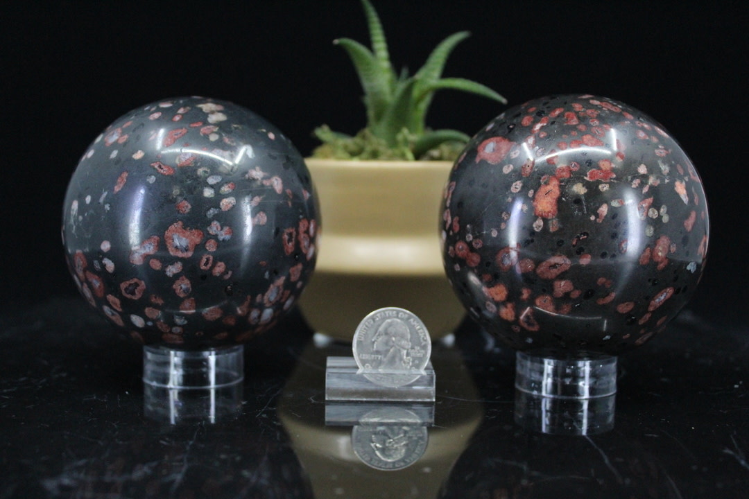 Plum Blossom Jade Sphere Orb-80mm - Awakenings