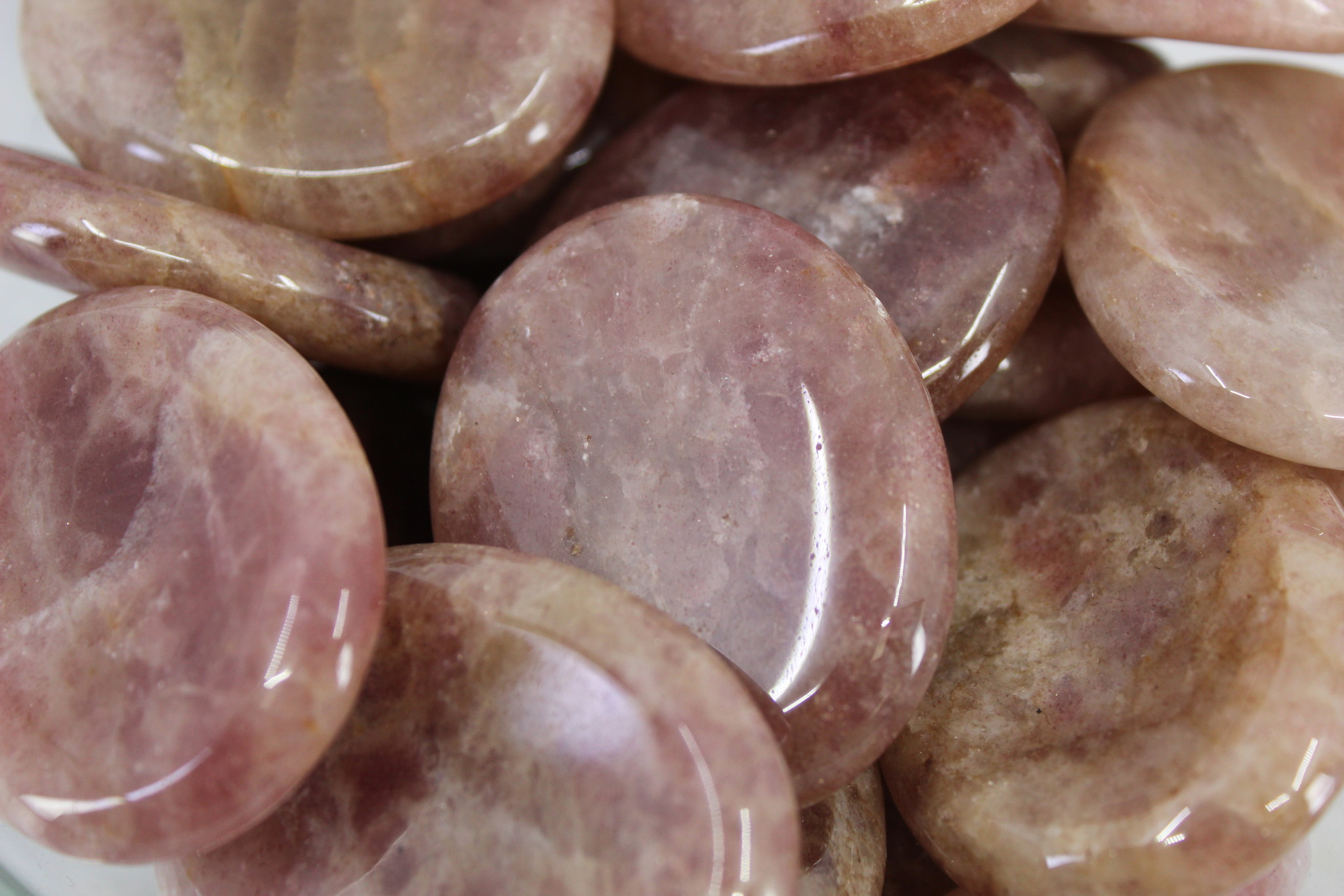 Strawberry Quartz (Red Guava) Worry (Thumb Fidget Relaxation Pocket) S ...