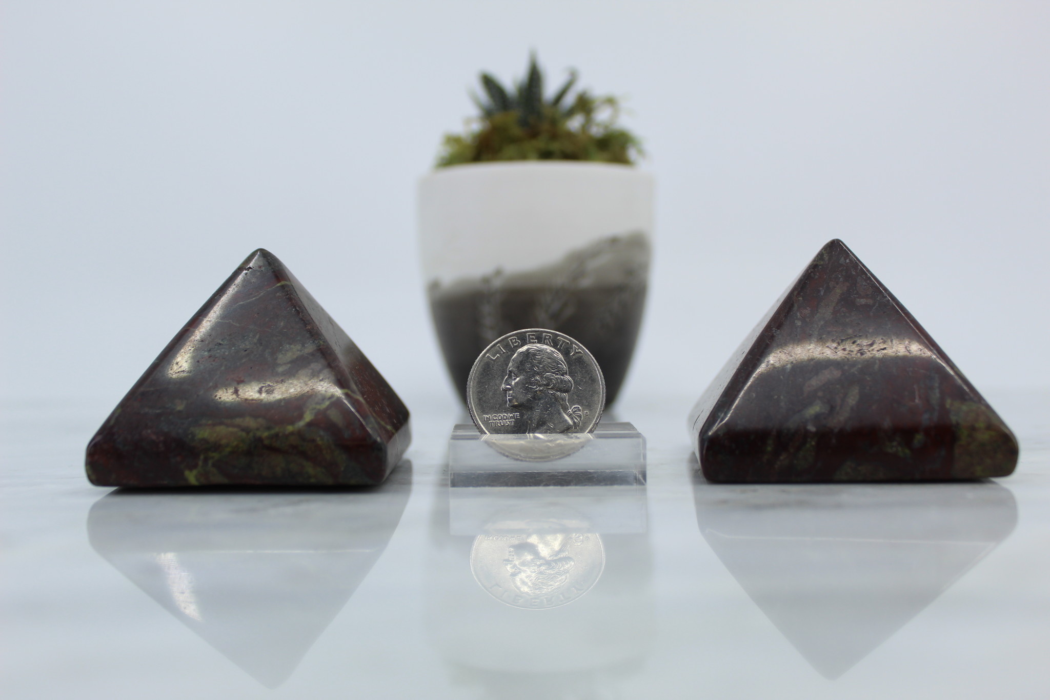 Dragon Bloodstone Jasper Pyramid-Large (2") - Awakenings