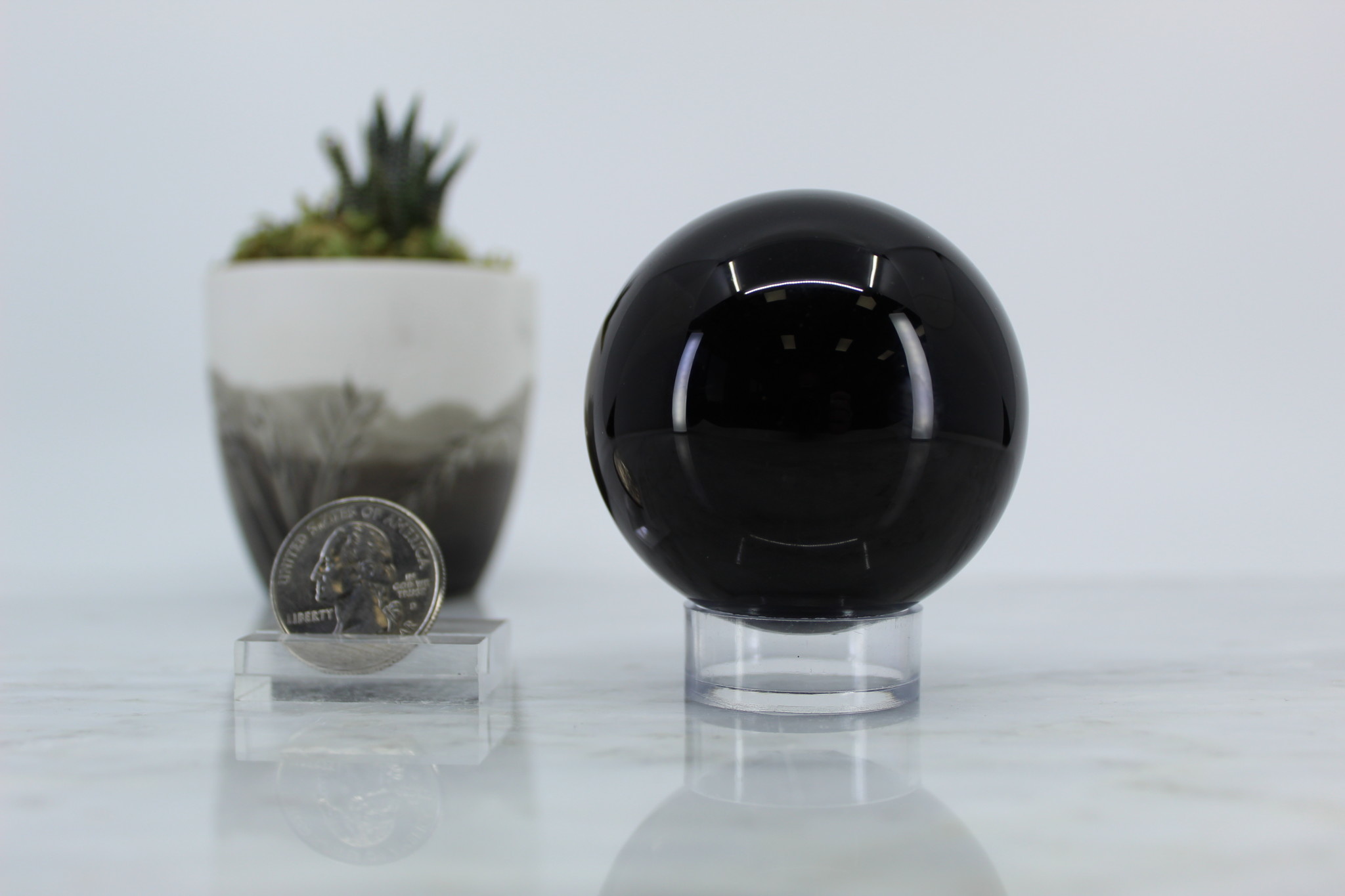 Black Obsidian Sphere Orb - 60mm Scry Scrying Divination - Awakenings