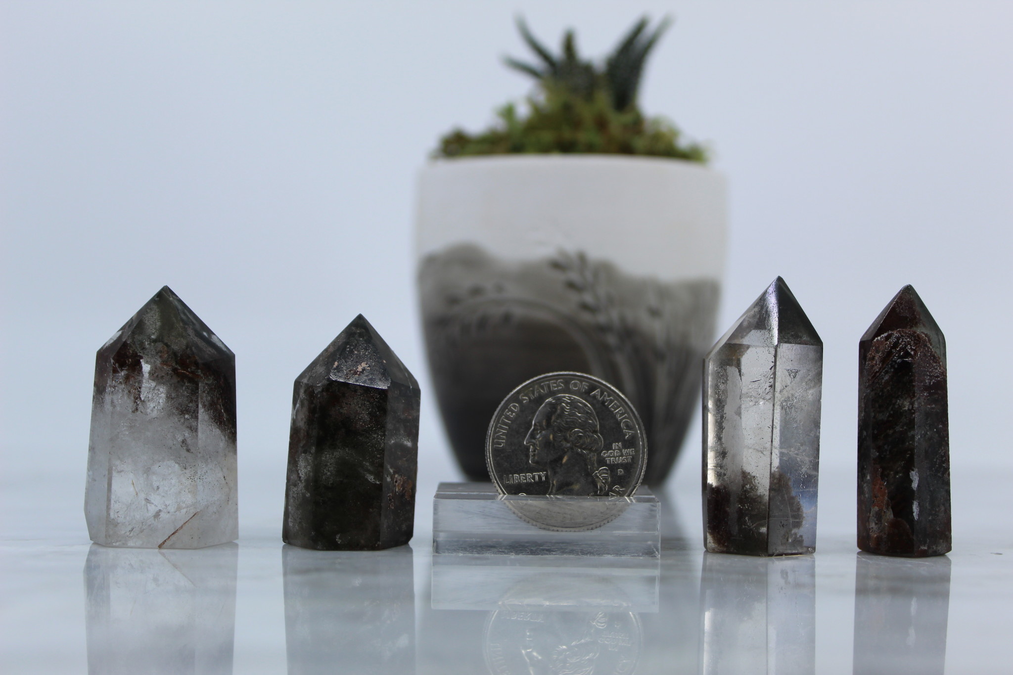 Garden/Ghost Quartz Tower Point-Small - Awakenings