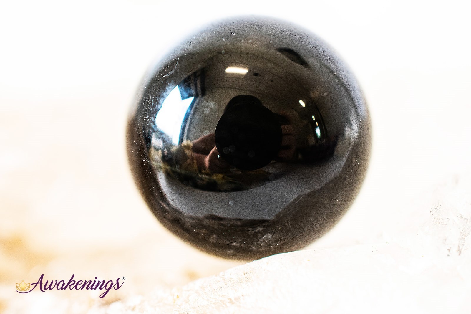Black Obsidian Sphere Orb-15-20mm - Awakenings
