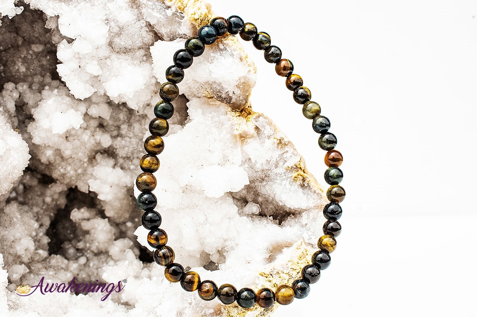 Blue Tigers Eye (Hawks Eye) Bracelets - 4mm - Awakenings