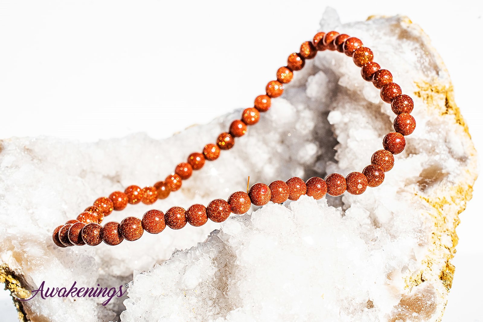 Gold Sandstone (Goldstone) Sand Stone Bracelets - 4mm - Awakenings