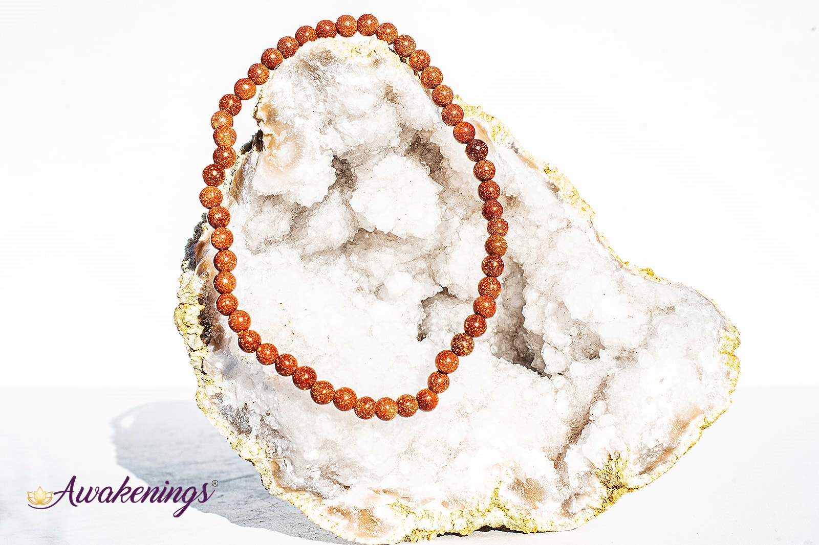 Gold Sandstone (Goldstone) Sand Stone Bracelets - 4mm - Awakenings