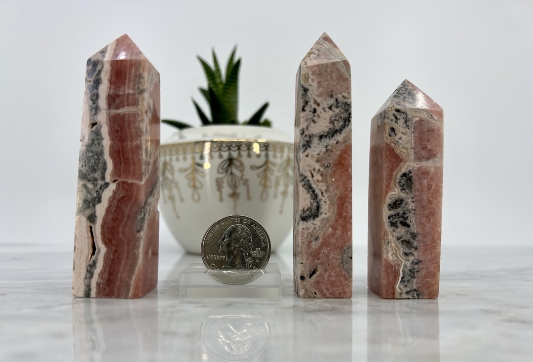 Rhodochrosite Obelisk/Tower/Generator- Medium (3-4") - Awakenings