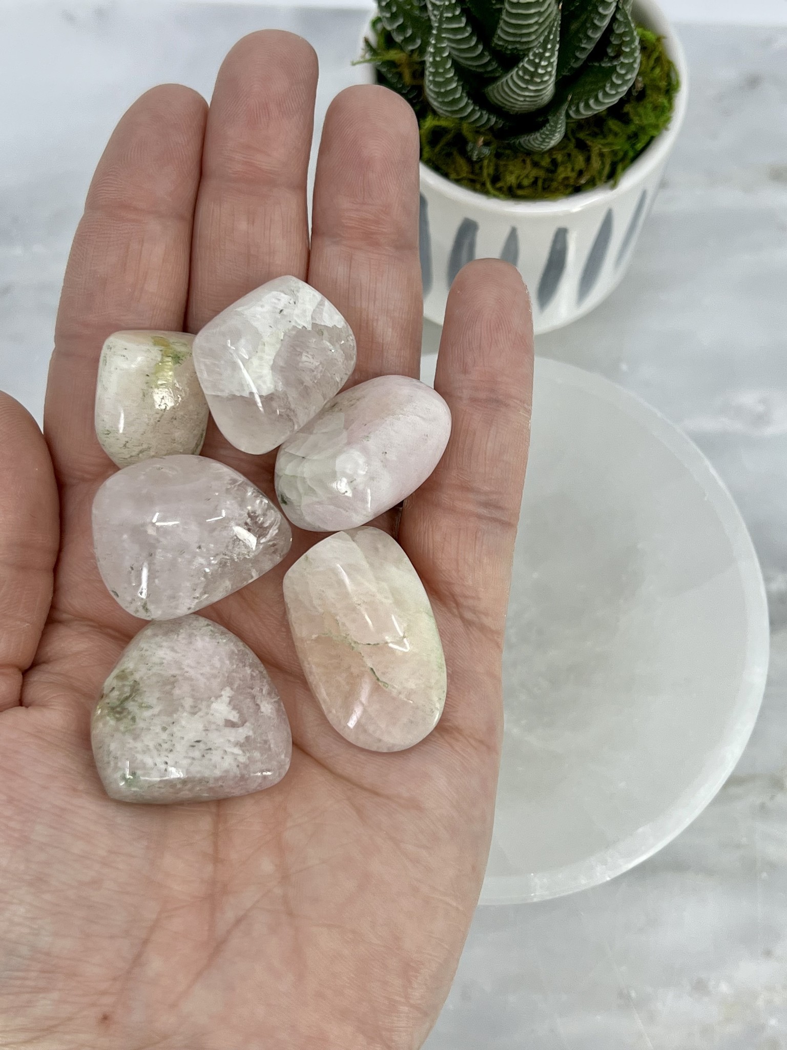 Pink Morganite - Tumbled Large - Awakenings